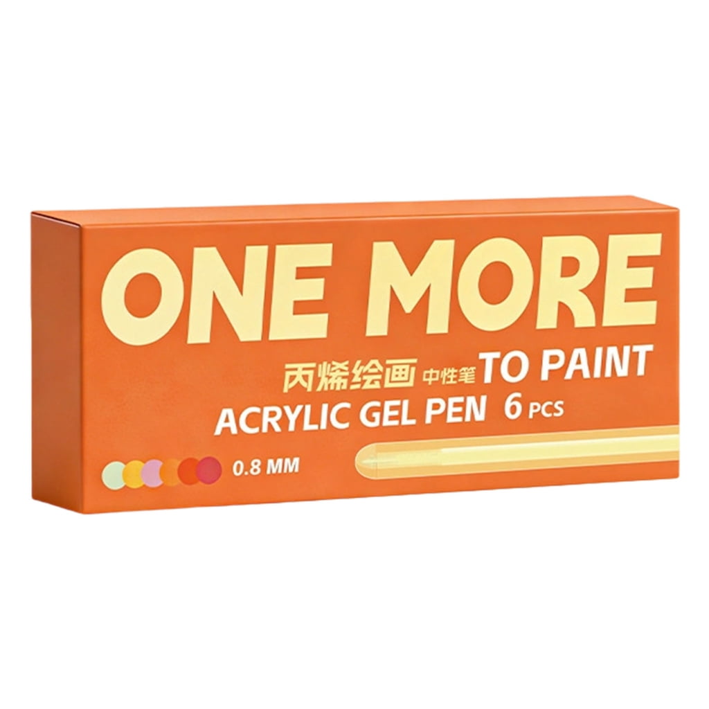 6Pcs Acrylic Gel Inks Pen 0.8mm Colorful Retractable Gel Pen For Artist ...