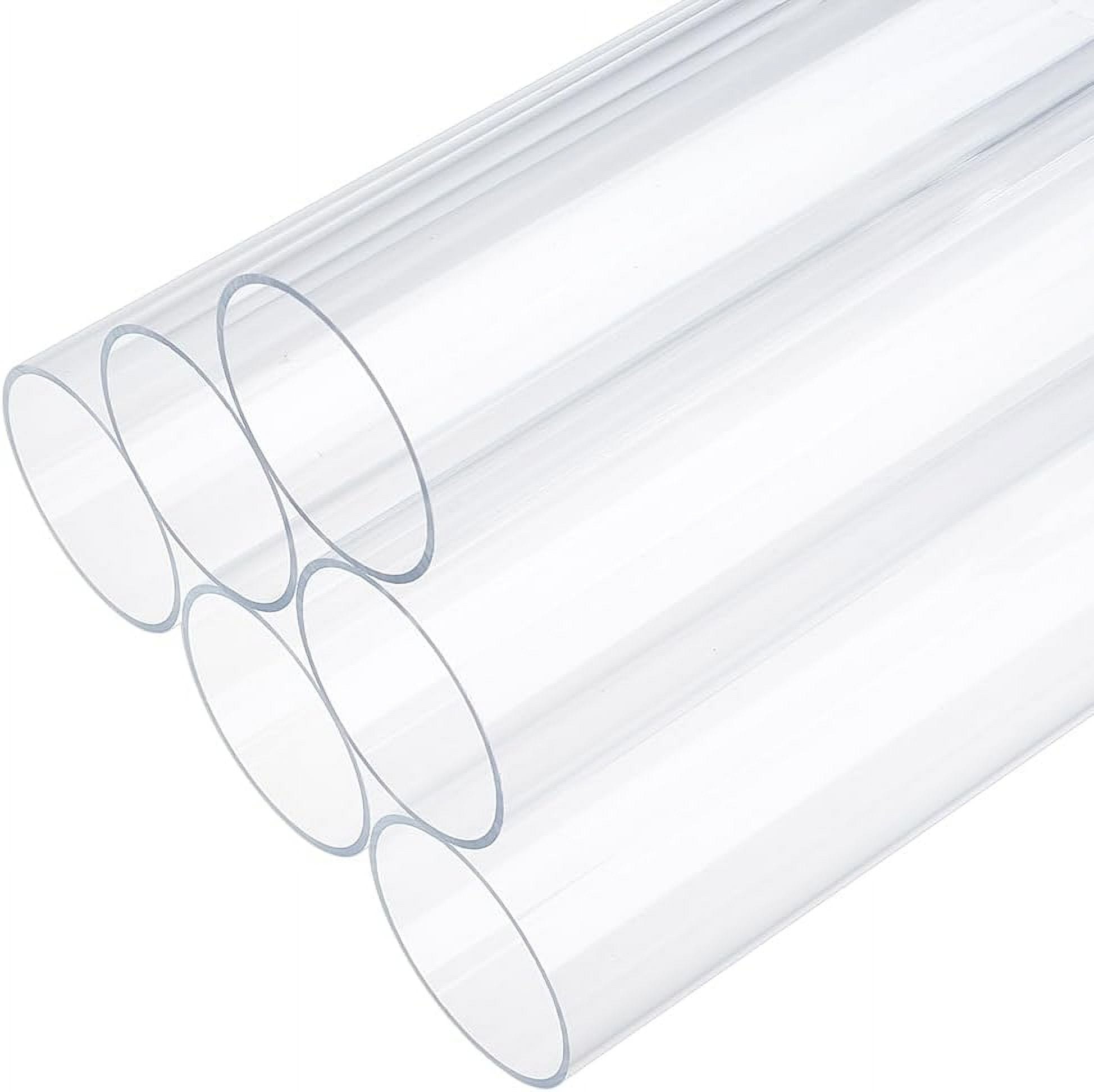 6Pcs Acrylic Round Tube 2 Inch ID x 2.2 Inch OD x 10 Inch Length ...