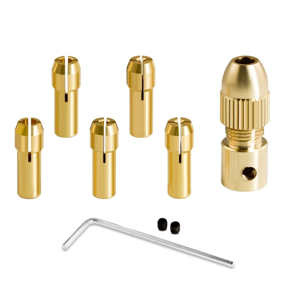 6Pcs Adapter Collet Set 0.5-3mm Replacement Rotary Tool Keyless Quick ...
