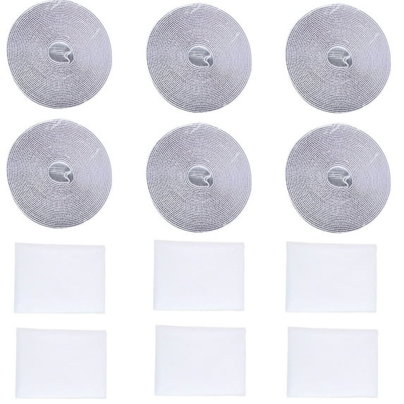 6Pcs Adhesive1nsectProof Window Screens High Density Mesh No Tool ...