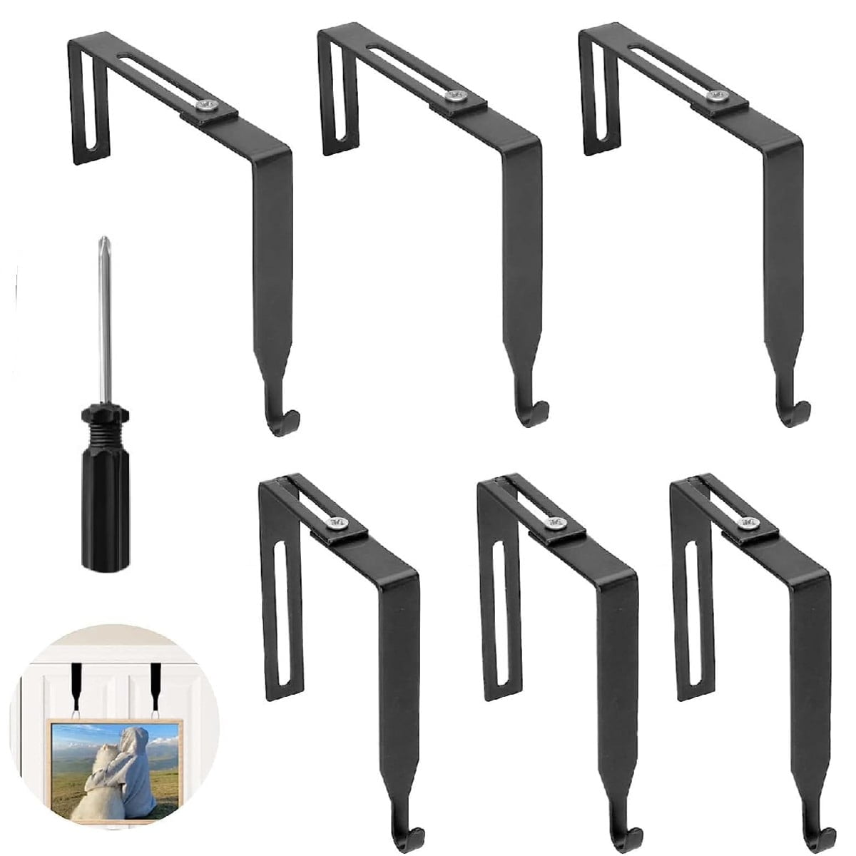6Pcs Adjustable Cubicle Hangers Trianu Universal Partition Hanger Set ...