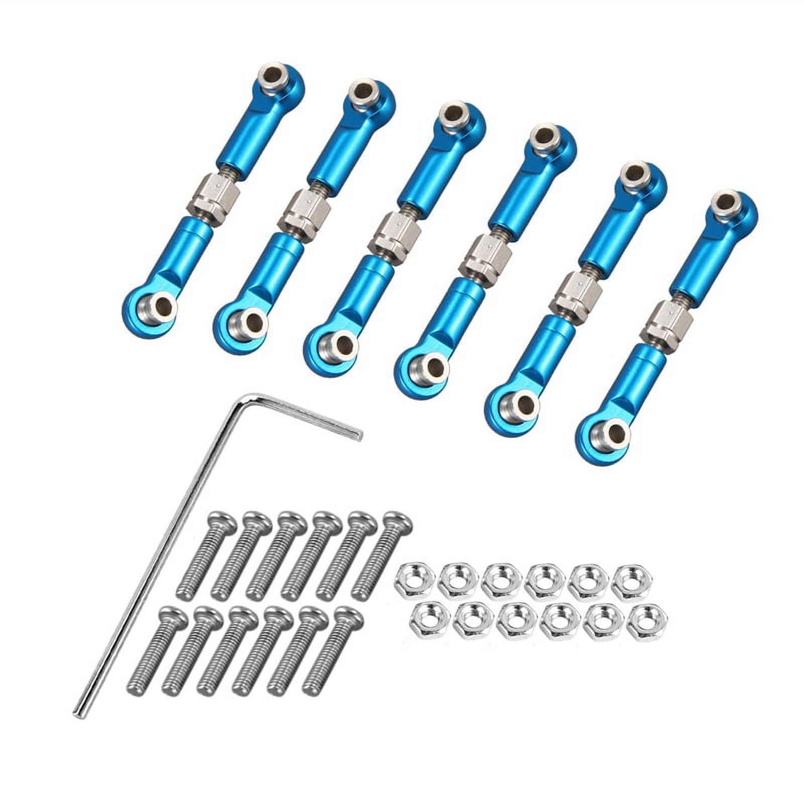 6Pcs Adjustable Metal Linkage Pull Rod Front /Rear Link for A949 A959 ...