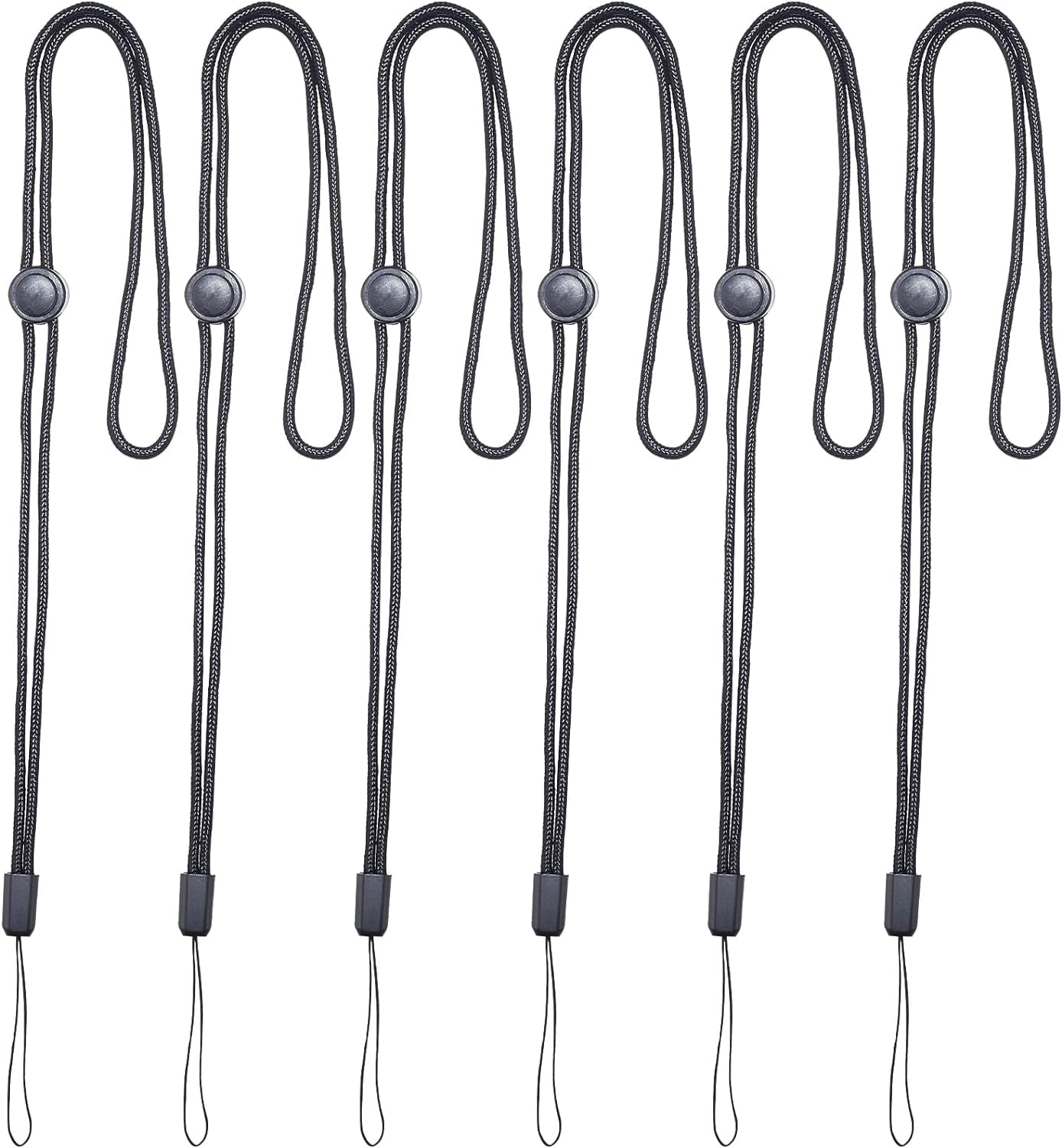 6Pcs Adjustable Neck Lanyard Strap Around The Neck Polyester Keys Pen ...