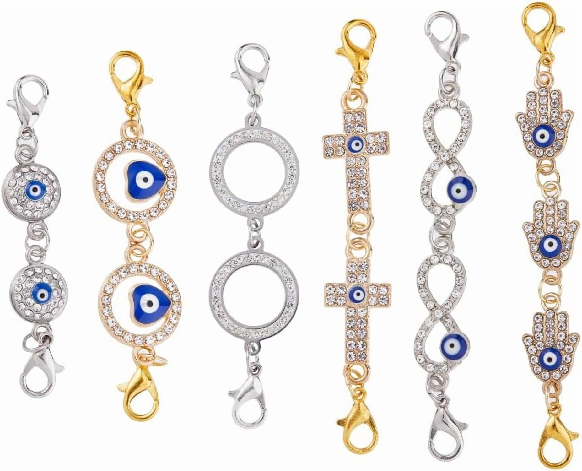 6Pcs Alloy Extender Chain with Double Lobster Clasp Infinity Extender ...