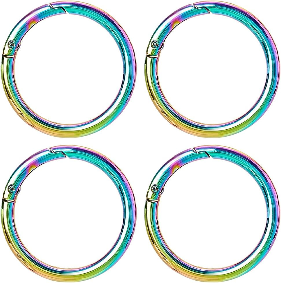 6Pcs Alloy Spring Gate Rings for Handbag Ornaments Decoration Ring ...