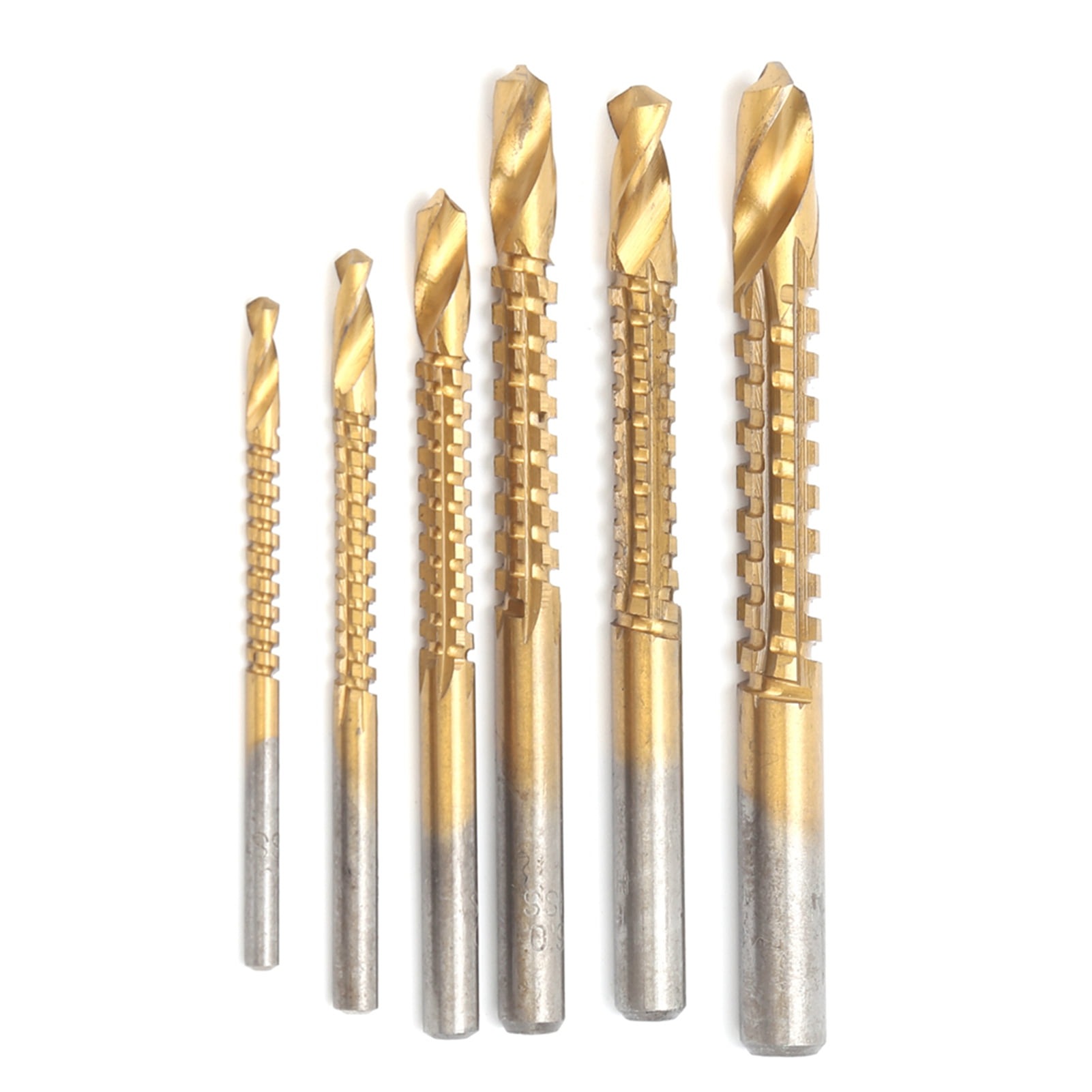 6Pcs Alloy Steel Sawtooth Drill Bits Set for Woodworking - Precision ...