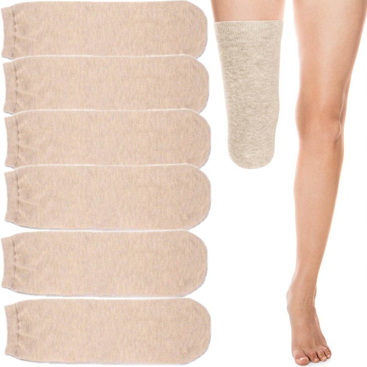 6Pcs Amputee Sock Prosthetic Limb Socks, 13.78 x 3.94 in Soft ...