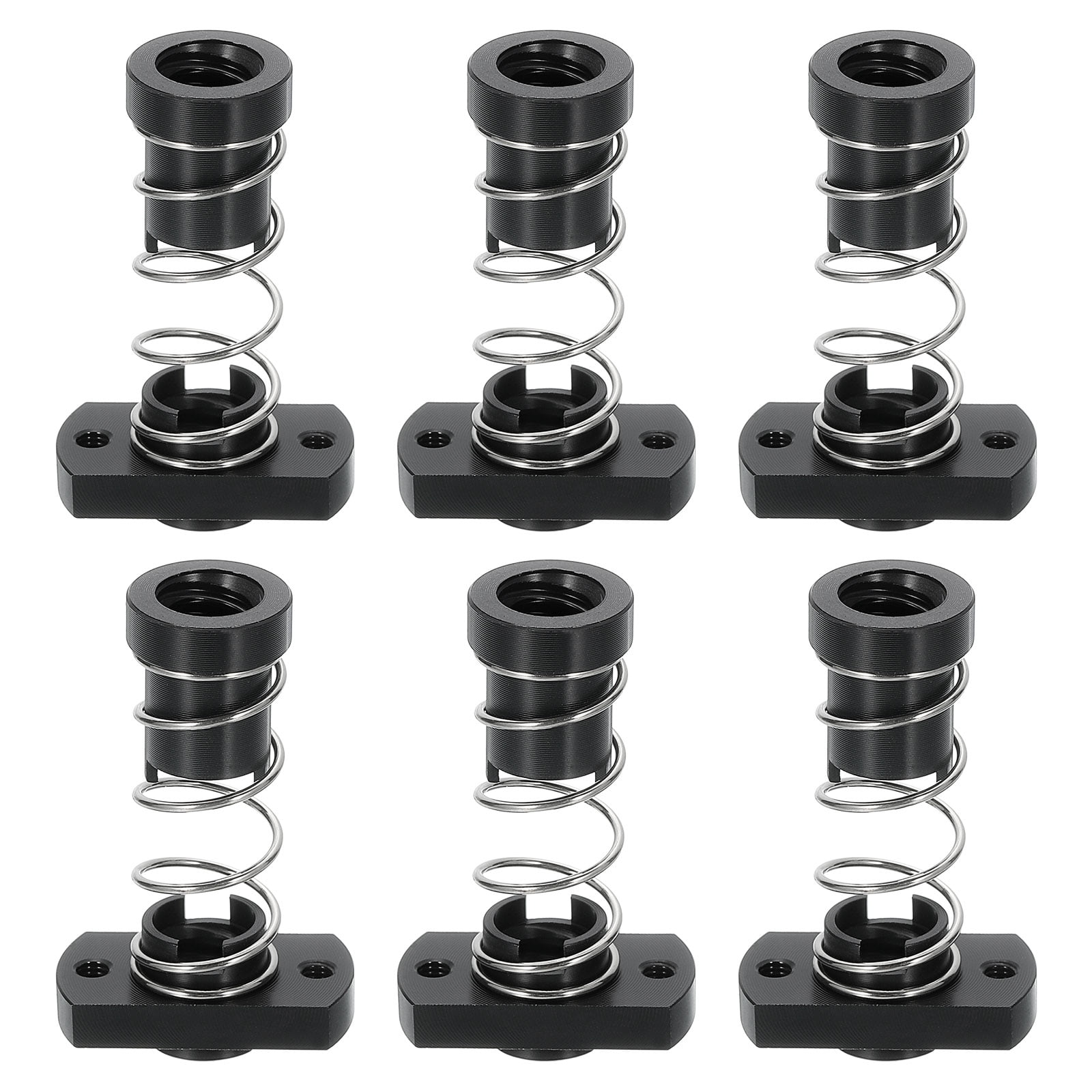 6Pcs Anti Backlash Spring Loaded Nut(2mm Pitch, 2 Start, 4mm Lead, 2-M3 ...
