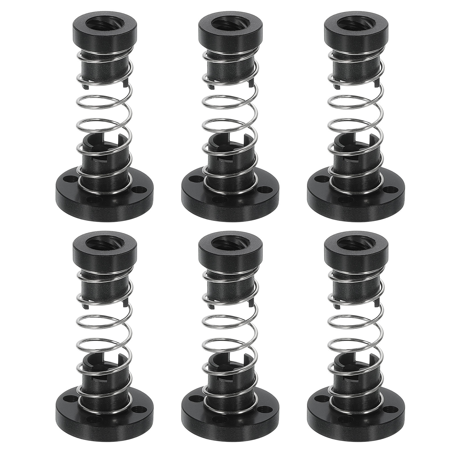 Uxcell 6Pcs Anti Backlash Spring Loaded Nut(2mm Pitch, 4 Start, 8mm, 3 ...