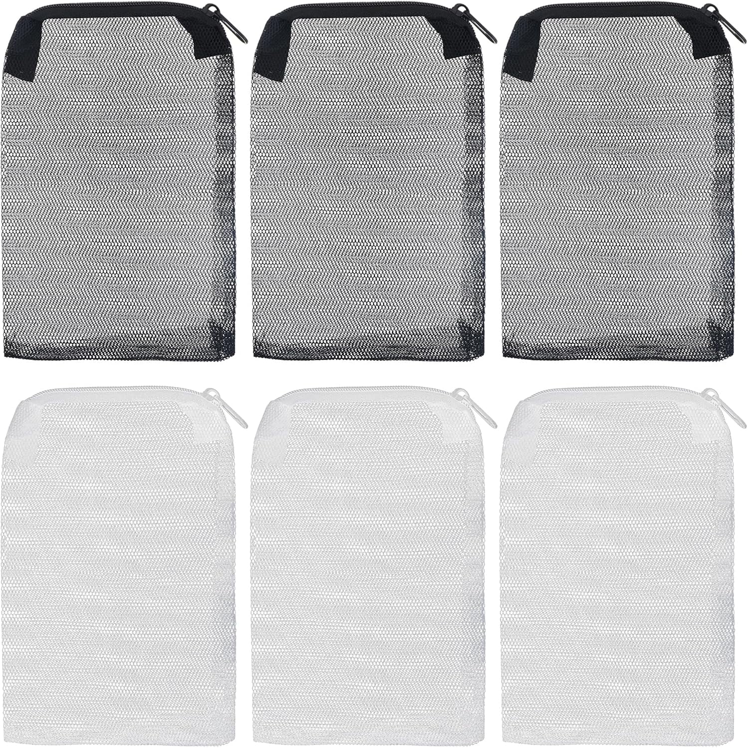 6Pcs Aquarium Filter Media Bags, Reusable Fine Mesh Bag with Zipper ...
