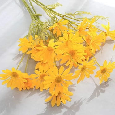 6Pcs Artificial Daisy Flowers,Fake Silk Daisy Flowers Bouquet Spring ...