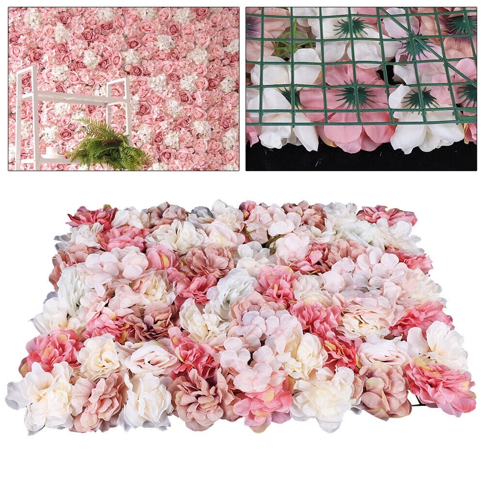 6Pcs Artificial Flower Wall Fake Flower Wall Artificial Rose Flower ...