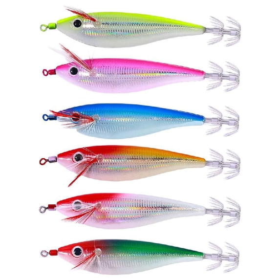 6Pcs Artificial Shrimp Cuttlefish Hard Fishing Baits for Enhances ...