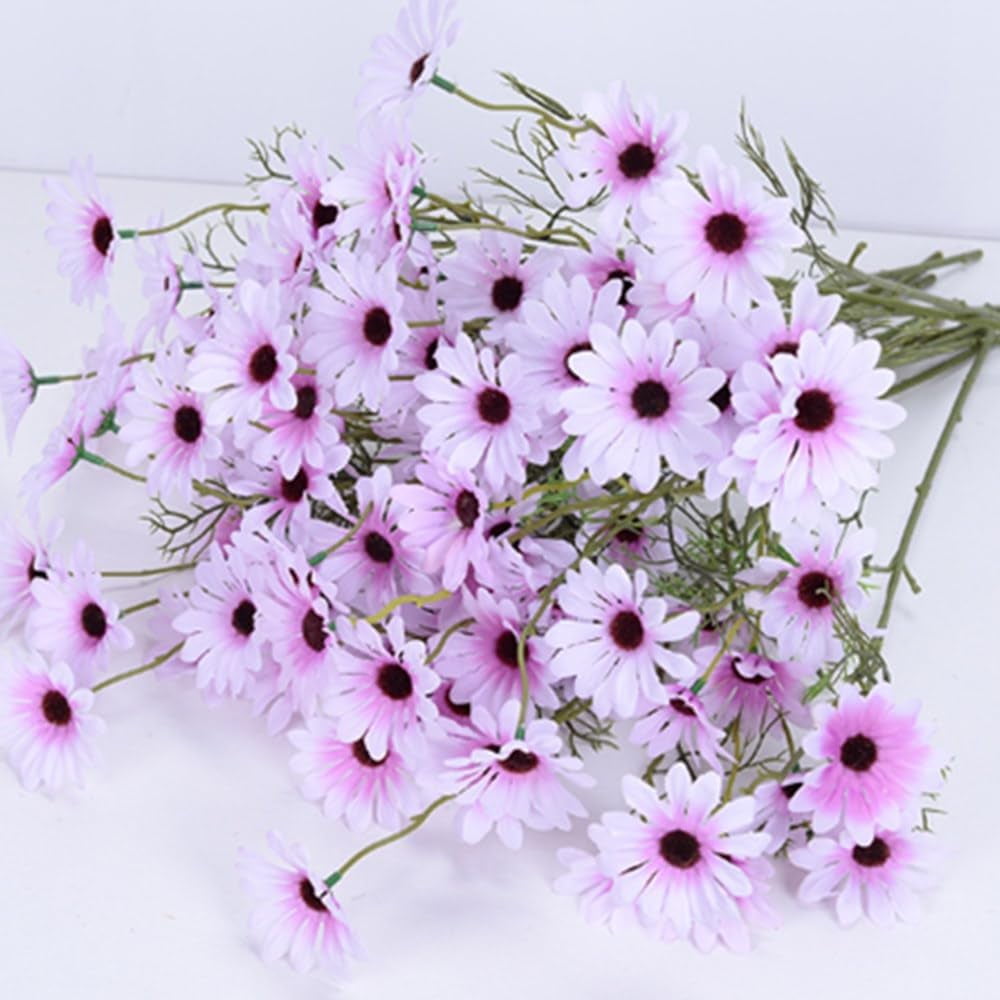 6Pcs Artificial Silk Daisies Flowers Outdoor UV Resistant Fake ...