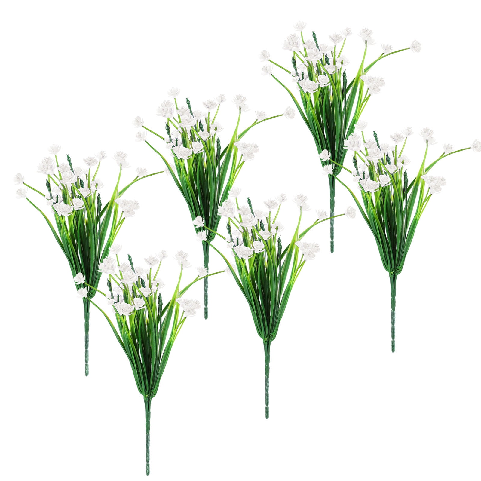 6Pcs Artificial Spring Grass Camellia Outdoor Decor Small Lotus Flowers ...