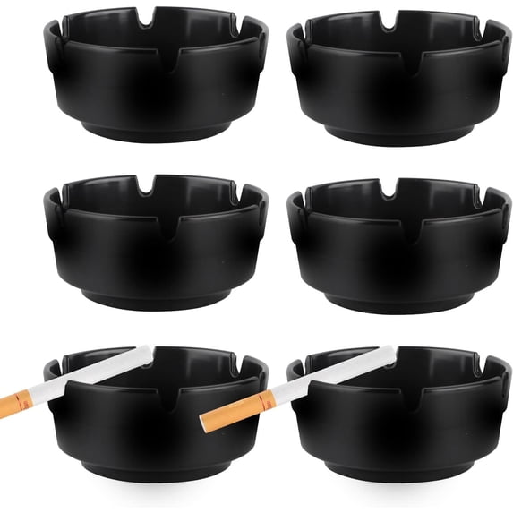 6Pcs Ashtray Sets for Cigarettes, Plastic Tabletop Ash Tray Sets ...
