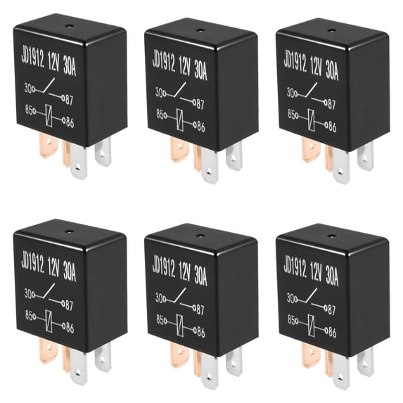 6Pcs Automotive Relay 12 V 30 A 4 Pin Air Conditioning Oil Pump ...