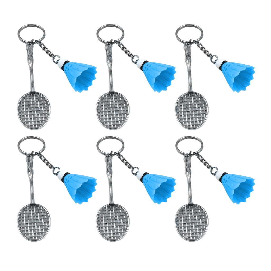 6Pcs Badminton Keyring Badminton Key Holder Backpack Purse Charm ...