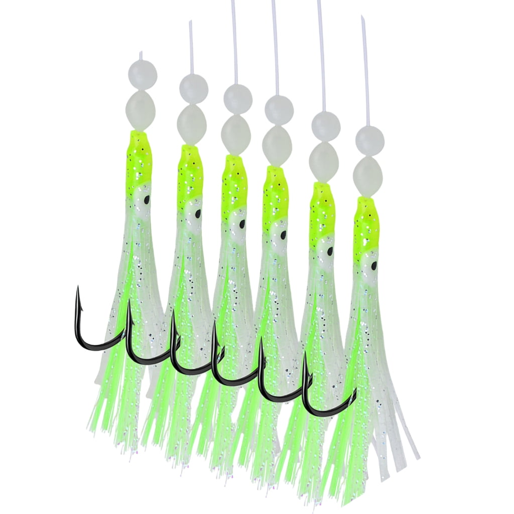 6Pcs Baits Squid Jig Squid Jig Cuttlefish Hook Glow Jig Hook - Walmart.com
