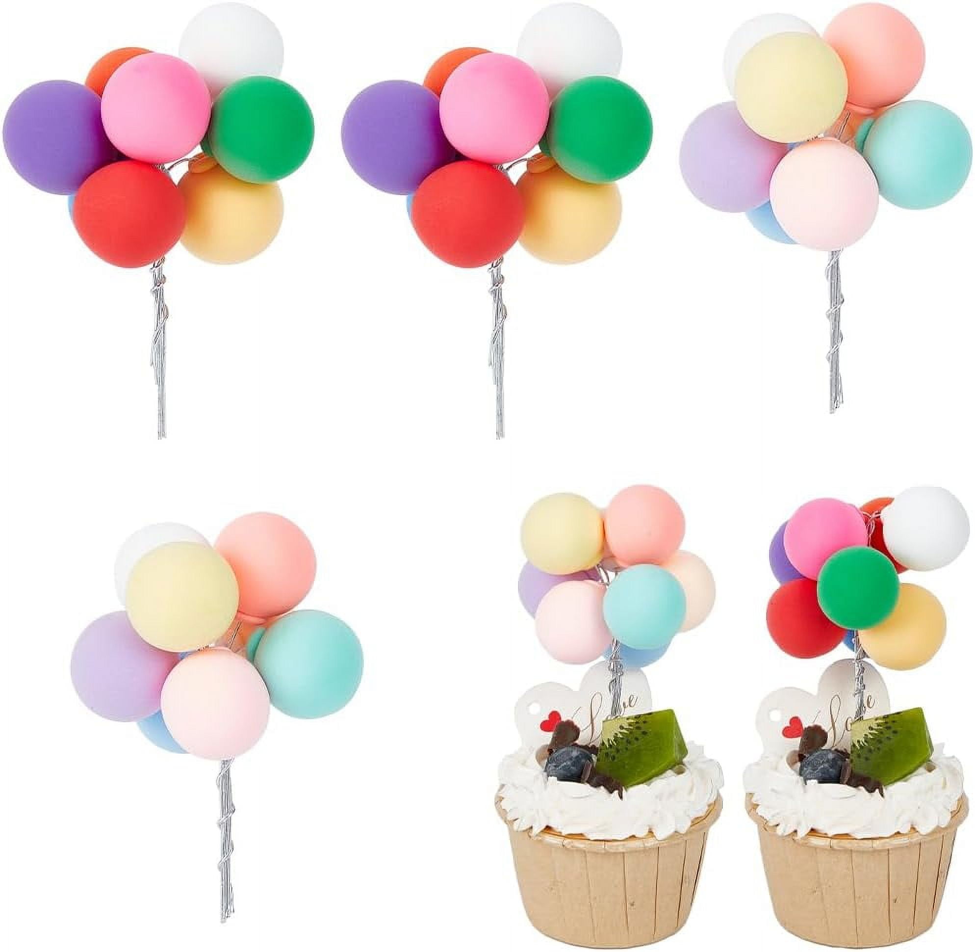 6Pcs Ball Cake Toppers Balls Cake Topper Cake Decorations Balls Mini ...