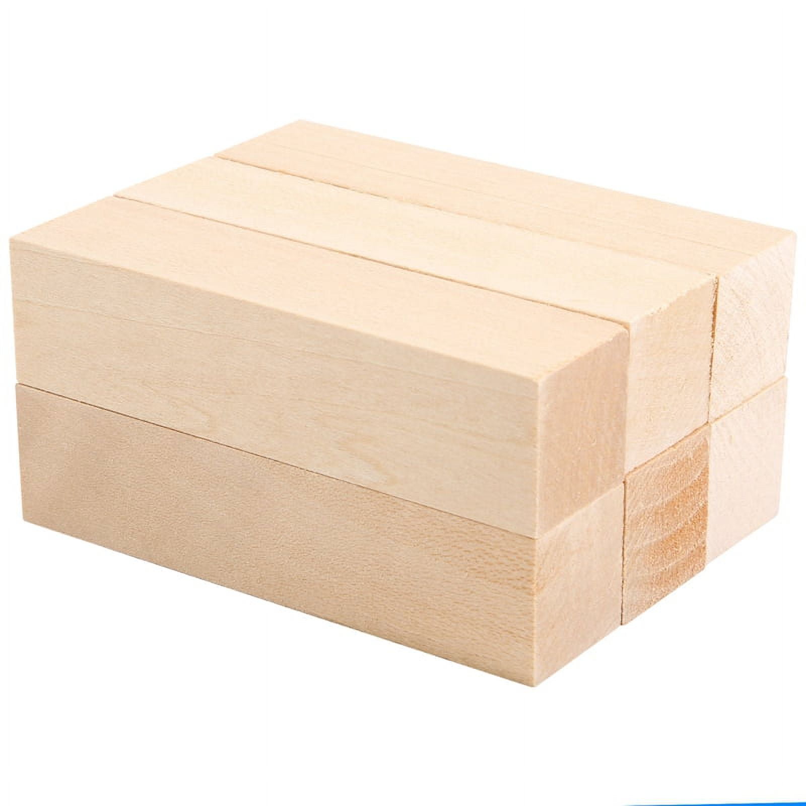 6Pcs Basswood Carving Blocks for Wood Beginners Hobby Kit DIY - Walmart.com