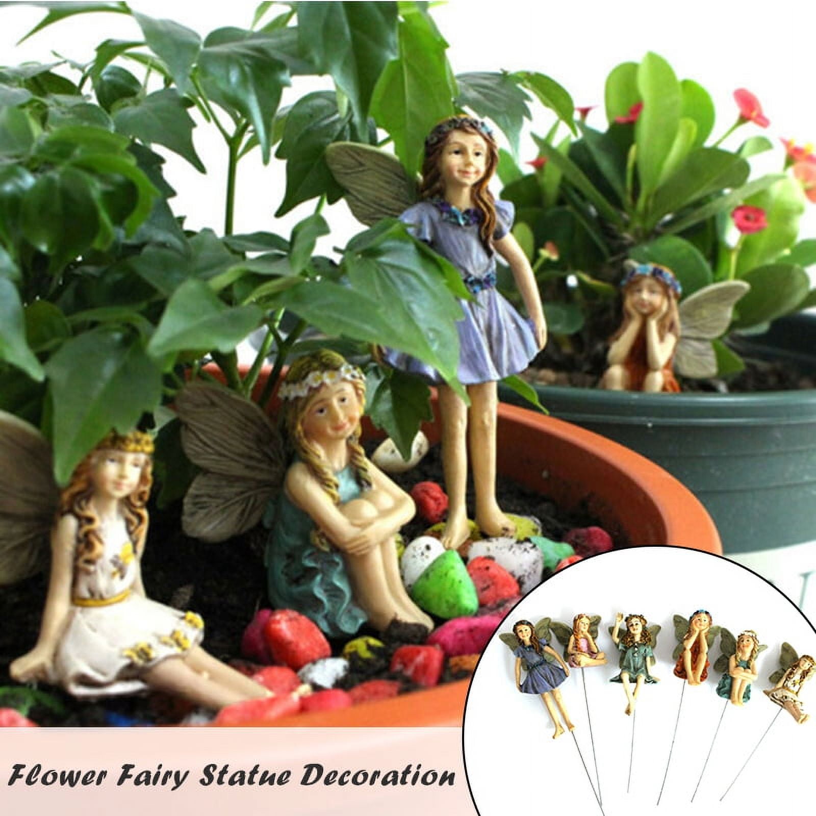 6Pcs Beauty Miniature Flower Fairies Garden Flower Pot Statues ...