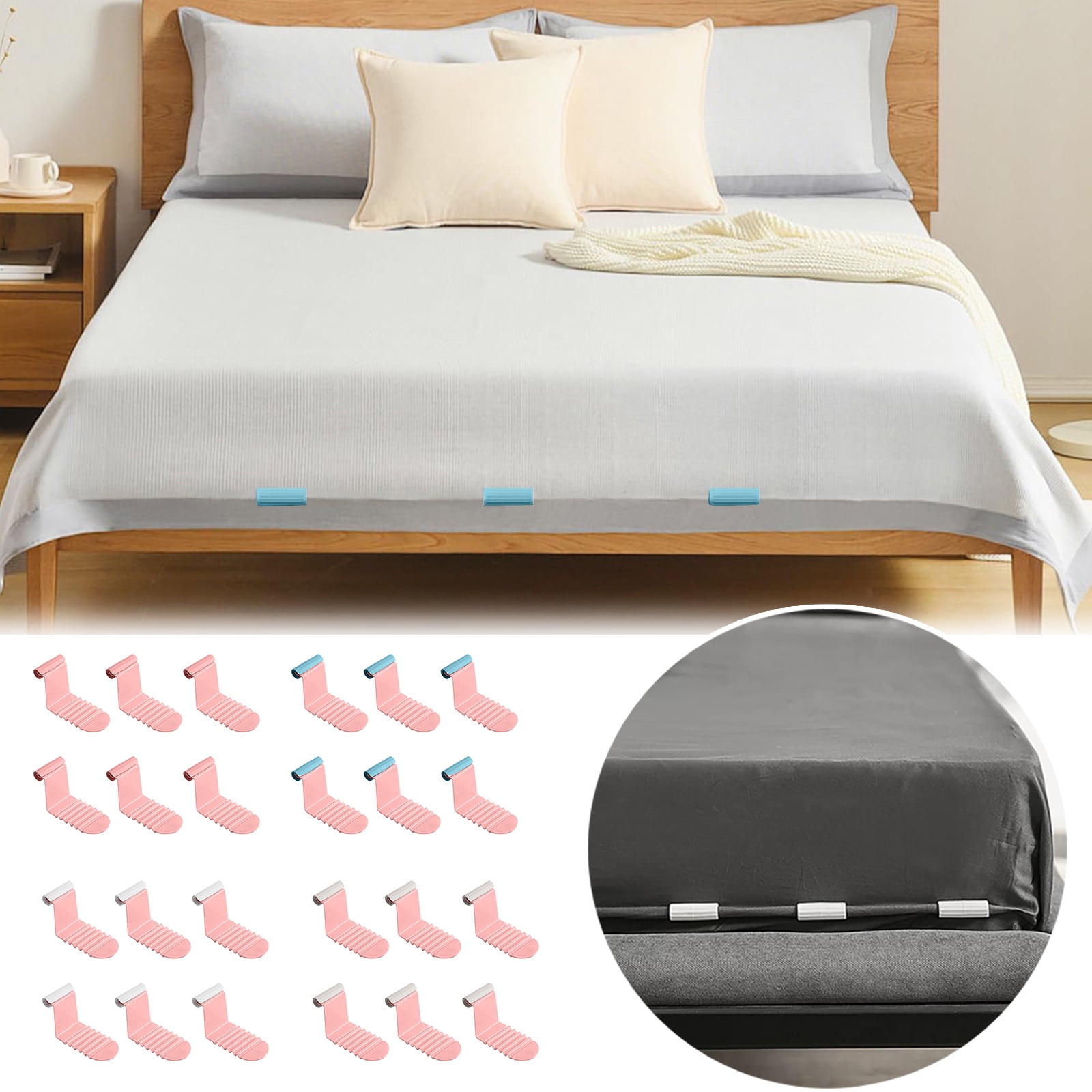 6Pcs Bedsheet Fastener, Lock Bedsheet Frame, Firmly Fix Bedsheet ...