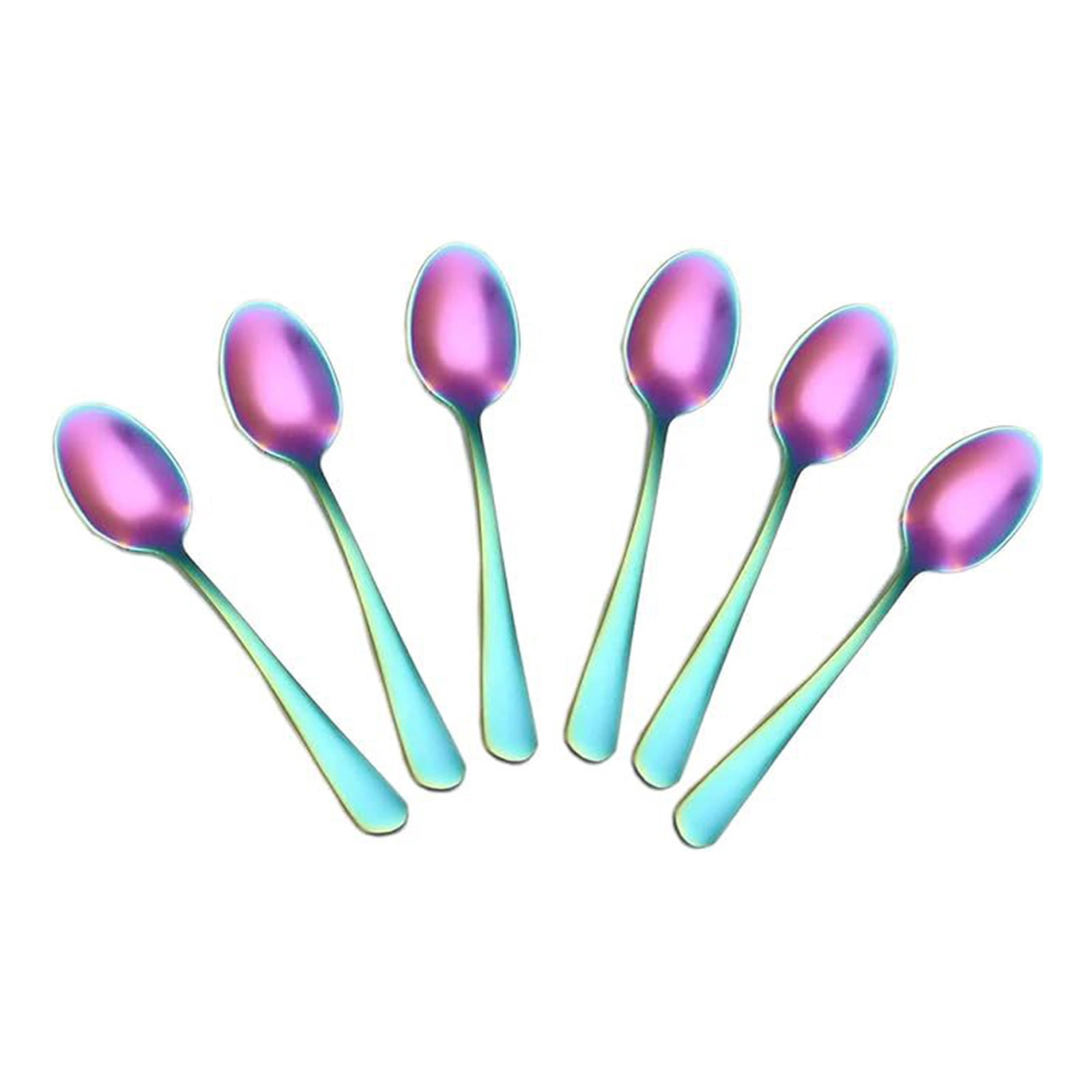 6Pcs Beverage Stirring Spoons Dishwasher Safe Modern Stainless Steel ...