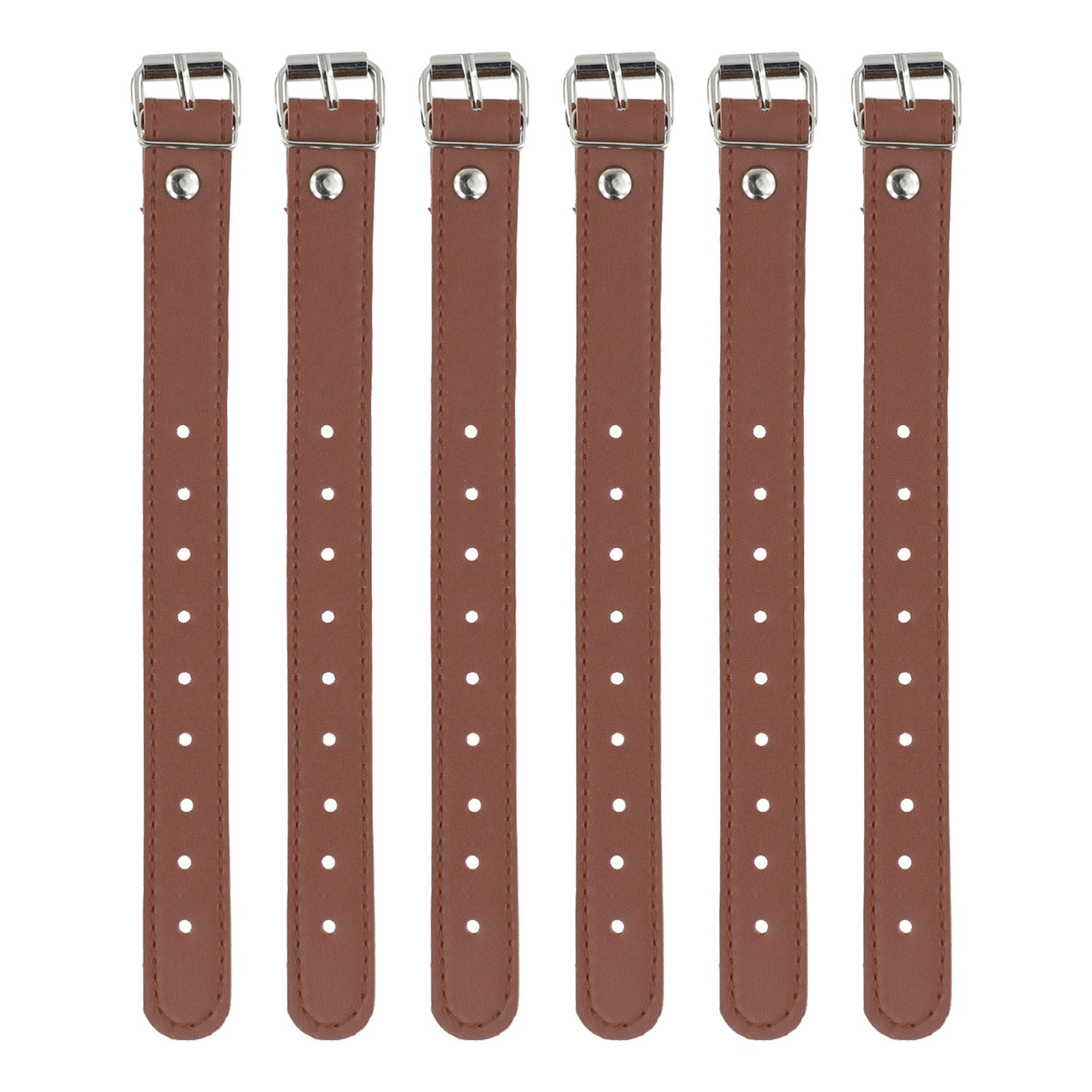 6Pcs Bicycle Basket Strap Adjustable Leather Bike Basket Straps For ...