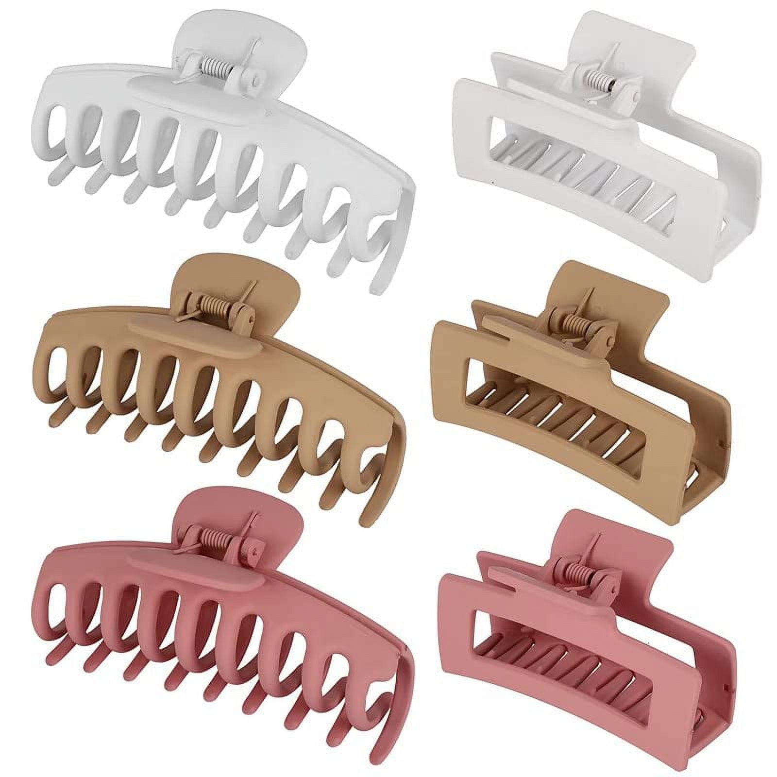 6Pcs Big Hair Claw Clips 4.3Inch Hair Clips For Women Claws Clips For ...