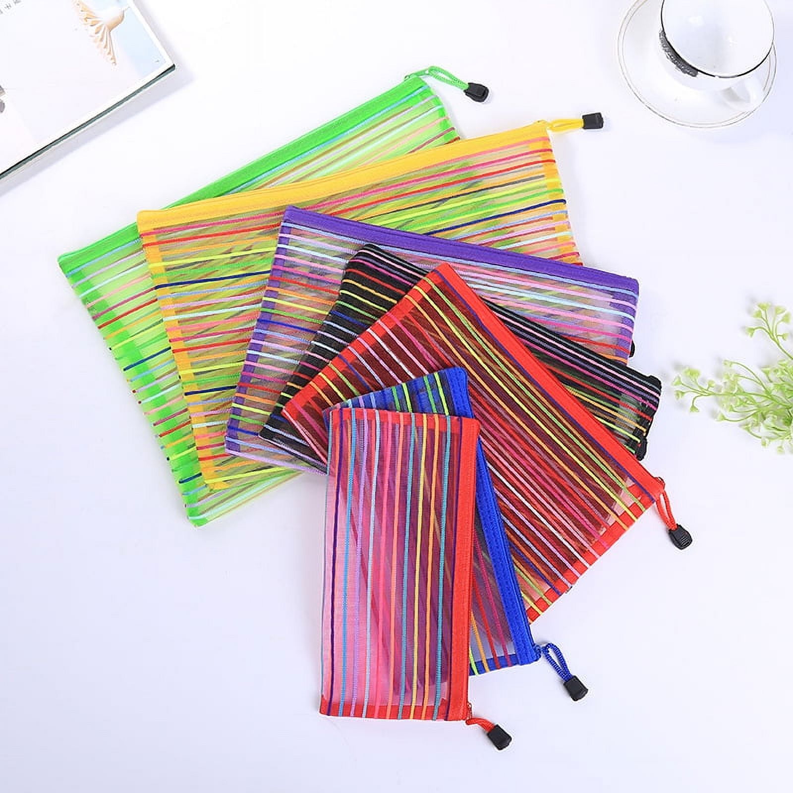 6Pcs Bill Bags Money Bags Bank Deposit Money Bags Zipper Mesh Pouches ...