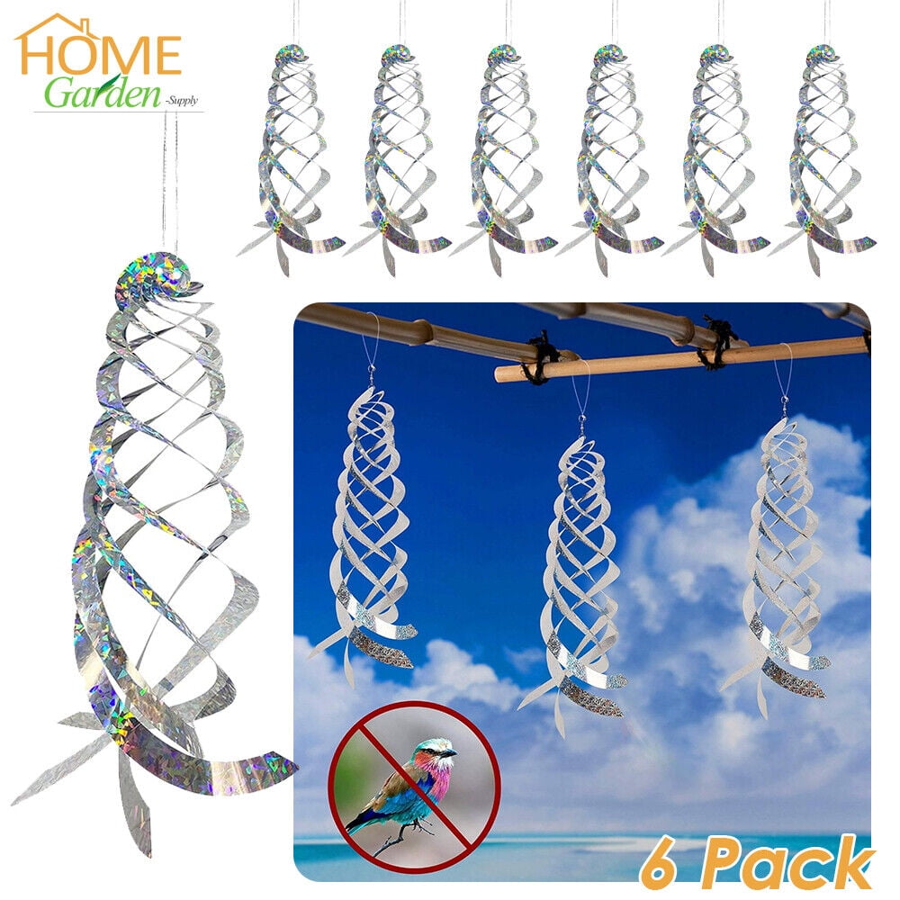6Pcs Bird Repellent Scare Deterrent Reflective Hanging Reflectors ...