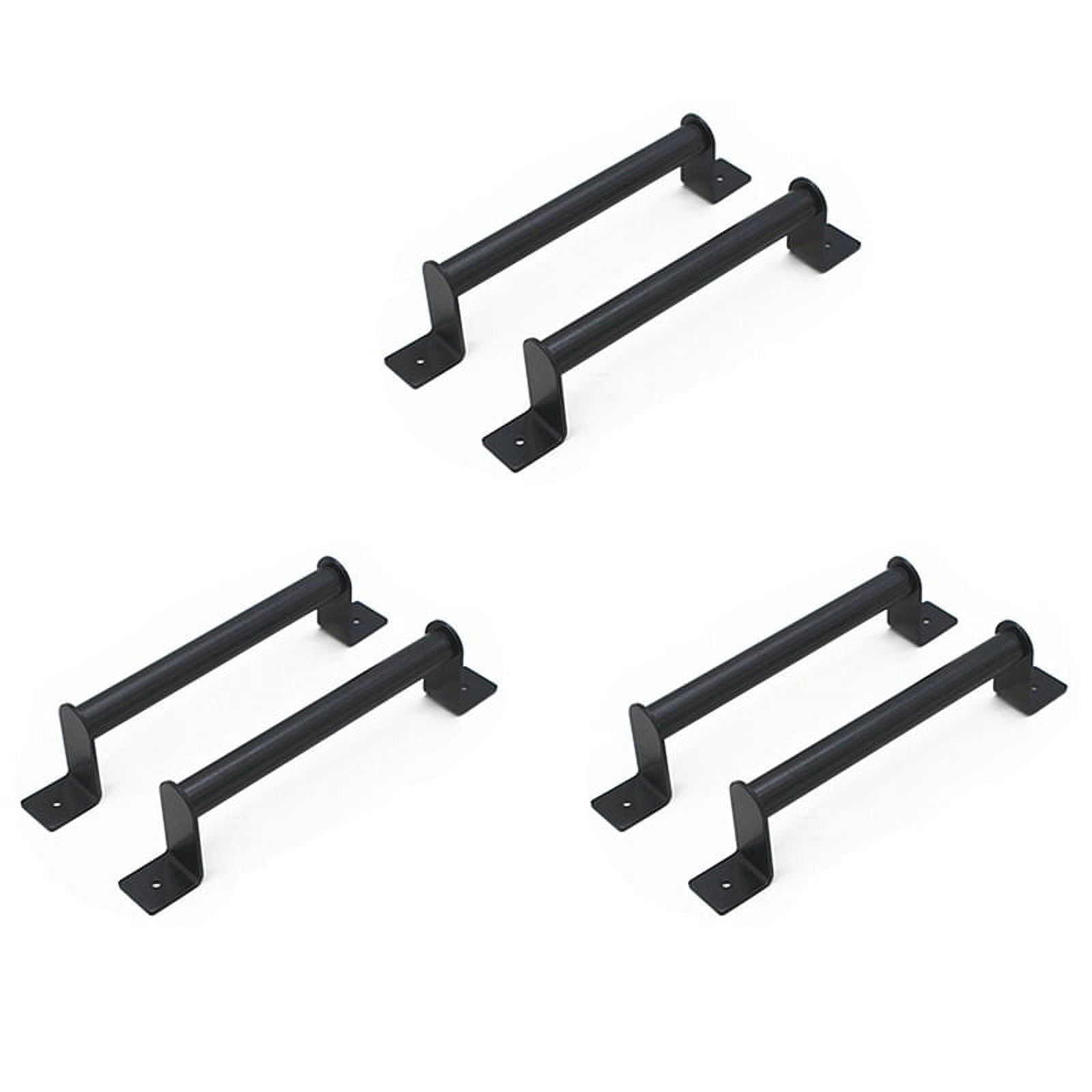 6Pcs Black Carbon Steel Sliding Barn Door Pull Handle for Sliding Barn ...