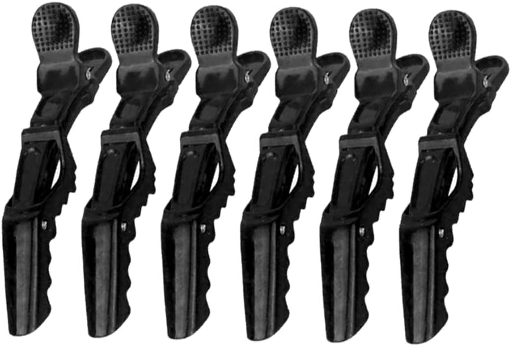 6Pcs Black Hair Crocodile Clips, Salon Sectioning Clamps Professional ...