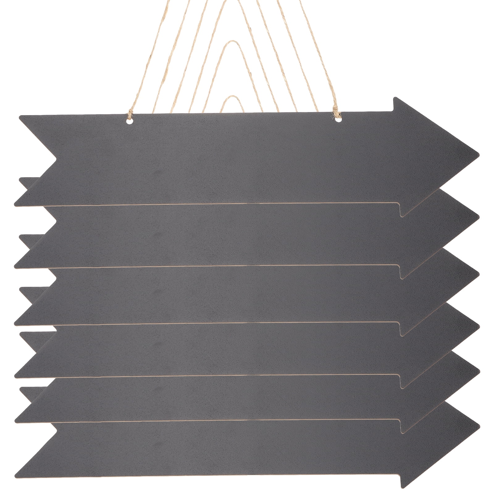 HEALEEP Arrow Shape Sign Black 6Pcs 13.2X3.4X0.2In - Walmart.com