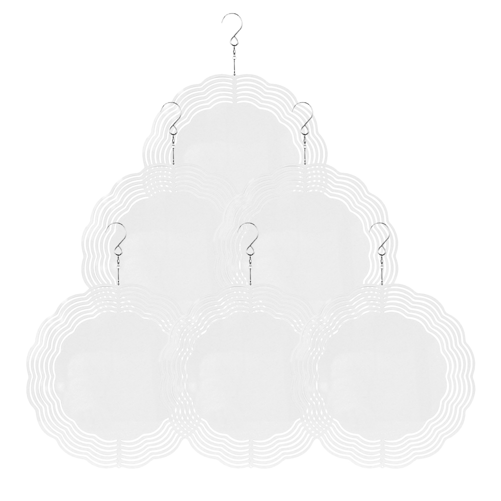 6Pcs Blank DIY Wind Spinner DIY Sublimation Wind Spinner Hanging ...