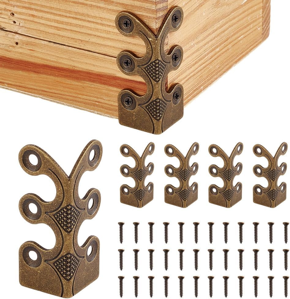 6Pcs Brass Corner Protectors Vintage Metal Wall Decorative Corner ...