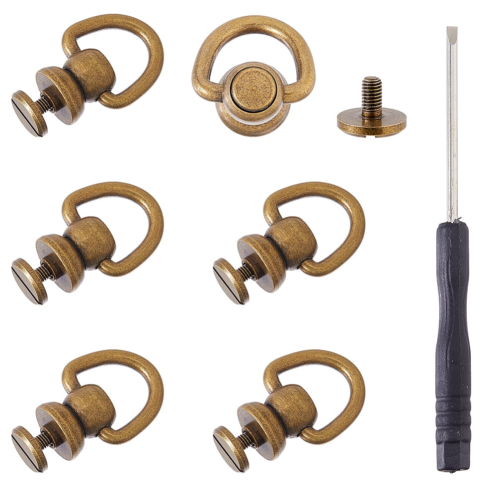 6Pcs Brass Decorative Rivets for Purse Bags Leather Crafts Decoration ...