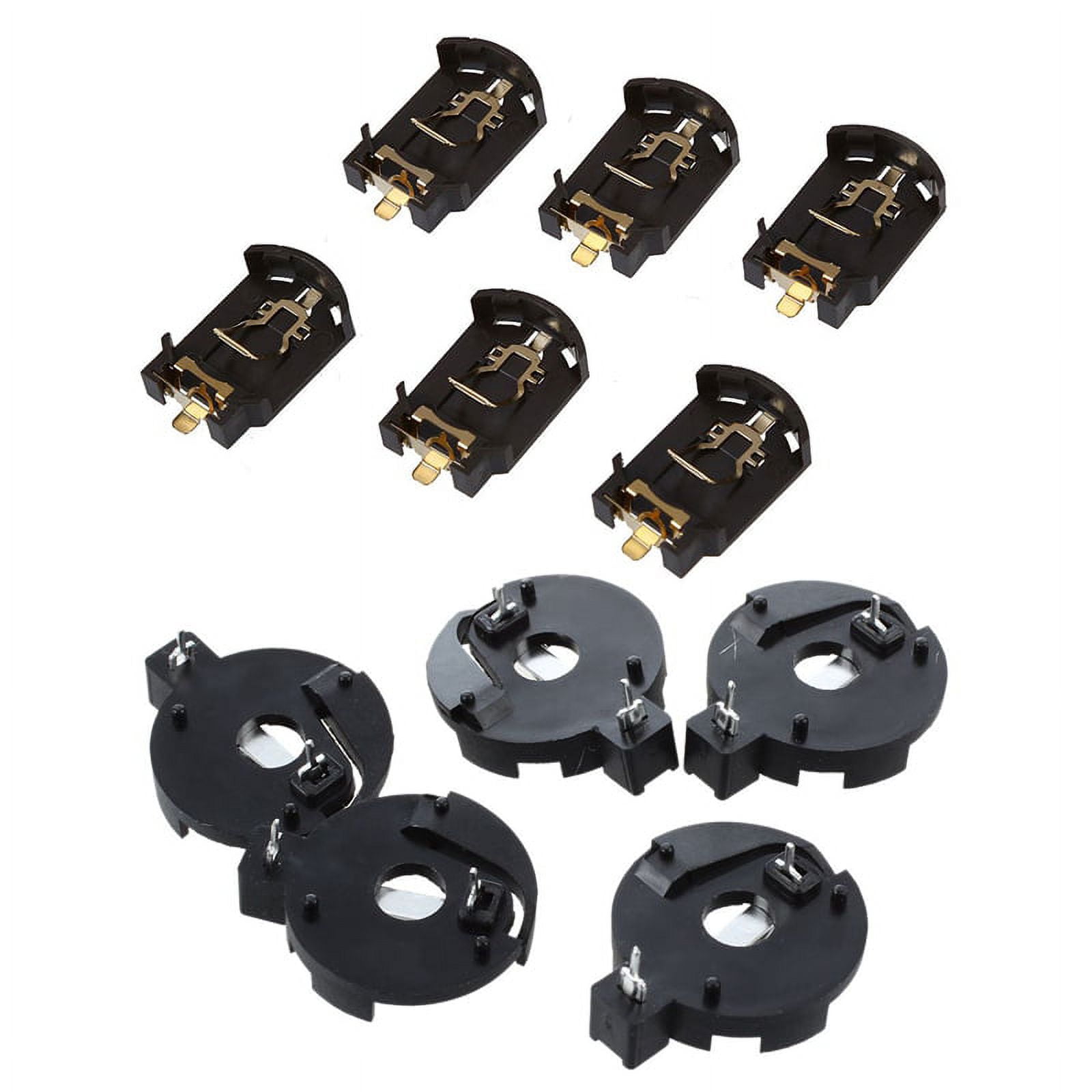 6Pcs Brown Plastic Housing CR2032 Button Cell Battery Socket Holder ...