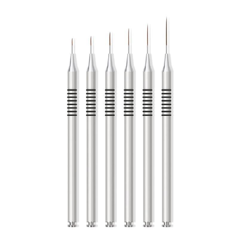 6Pcs Brush Striping Thin Long Line Dotting Drawing Pen Gel Polish ...