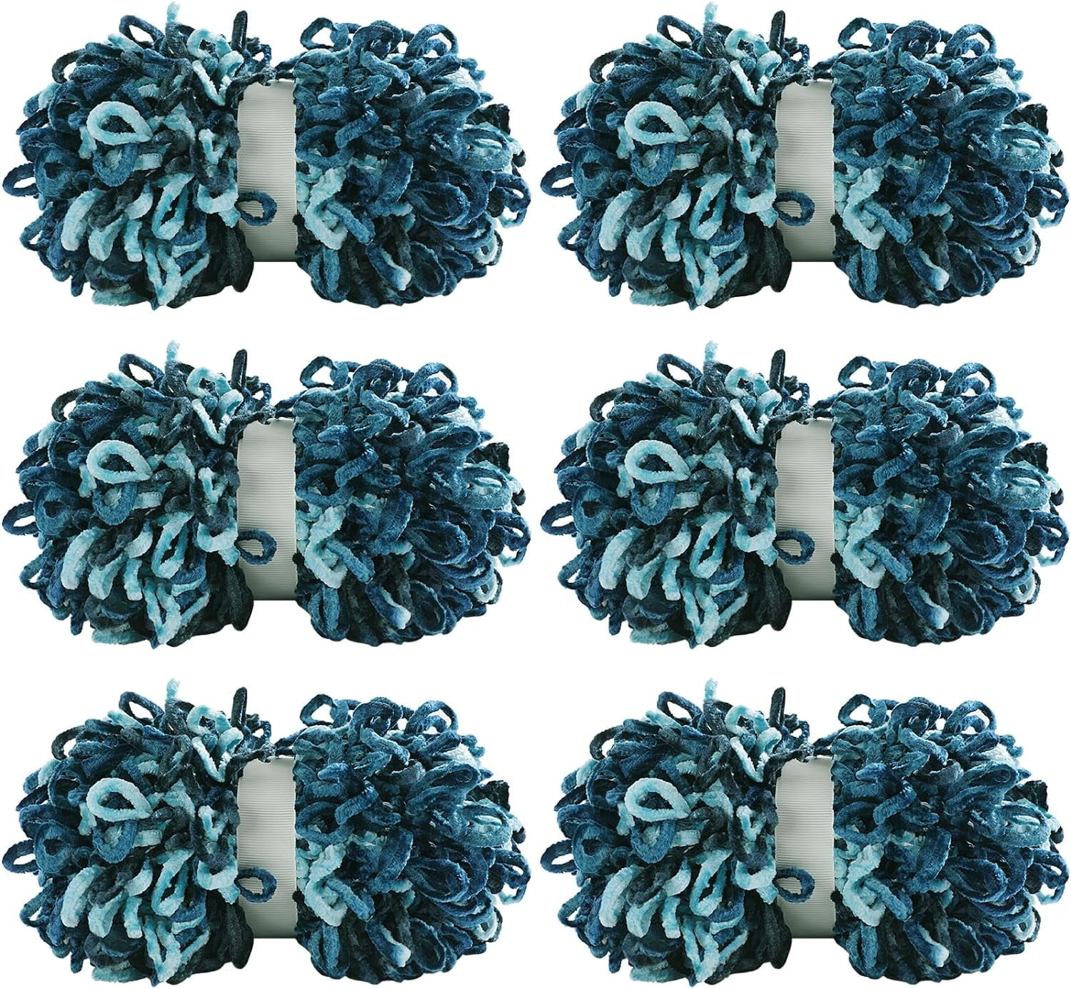 6Pcs Bulky Loop Yarn for Finger Knitting Soft,Off The Hook Loop Yarn,No ...