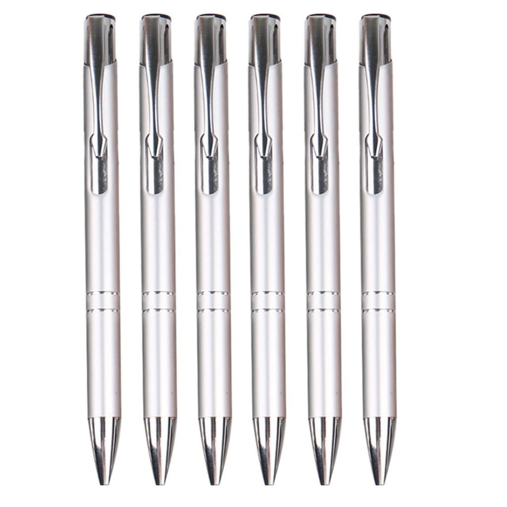 6Pcs Business Metal Pen Retractable Ballpoint Pen Office Metal Signing ...