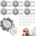 6Pcs Button Cover Rhinestone Cover, Sewing Button Covers Decor for ...