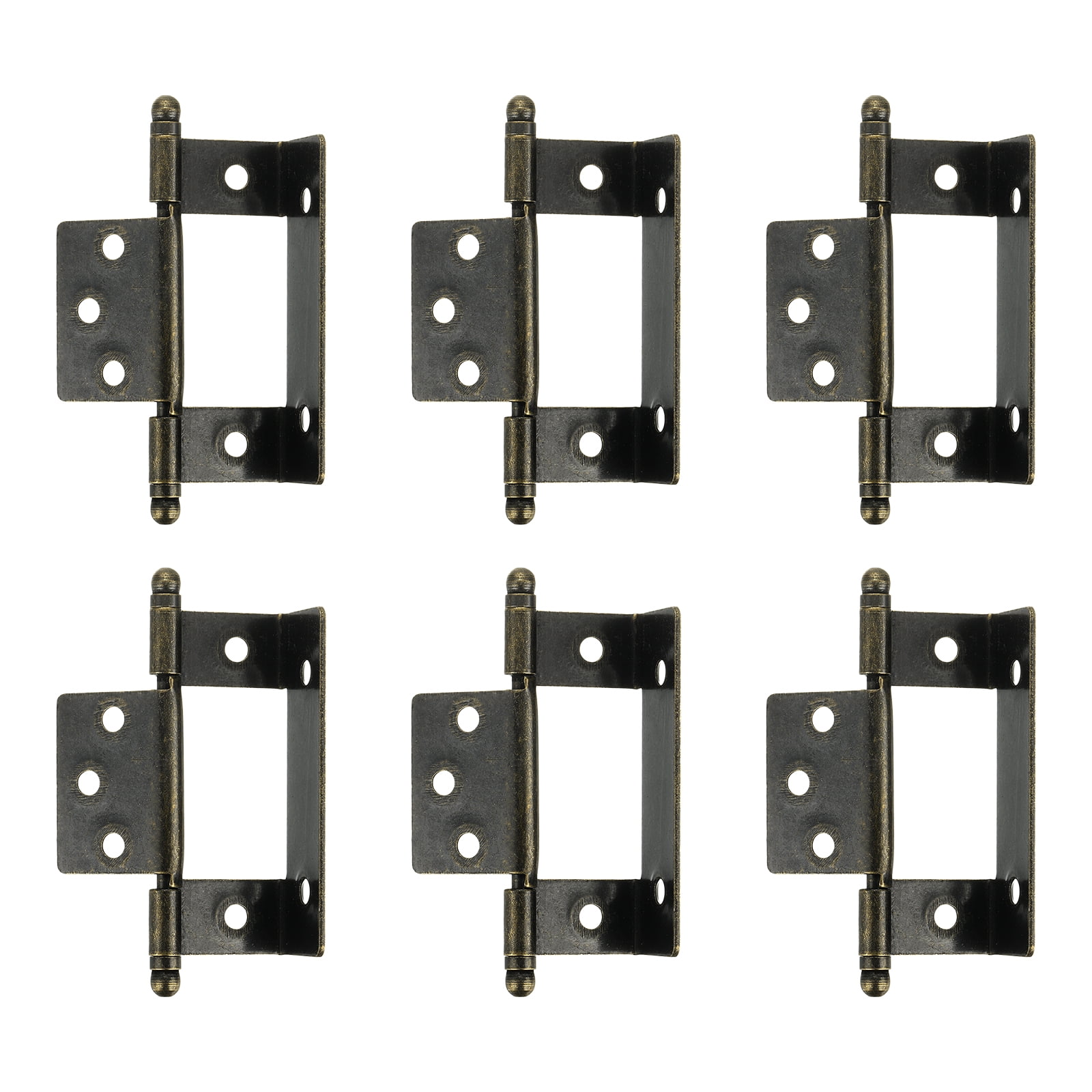 6Pcs Cabinet Hinge Full Inset, 3.4x0.8Inch Partial Wrap Long Hinge ...