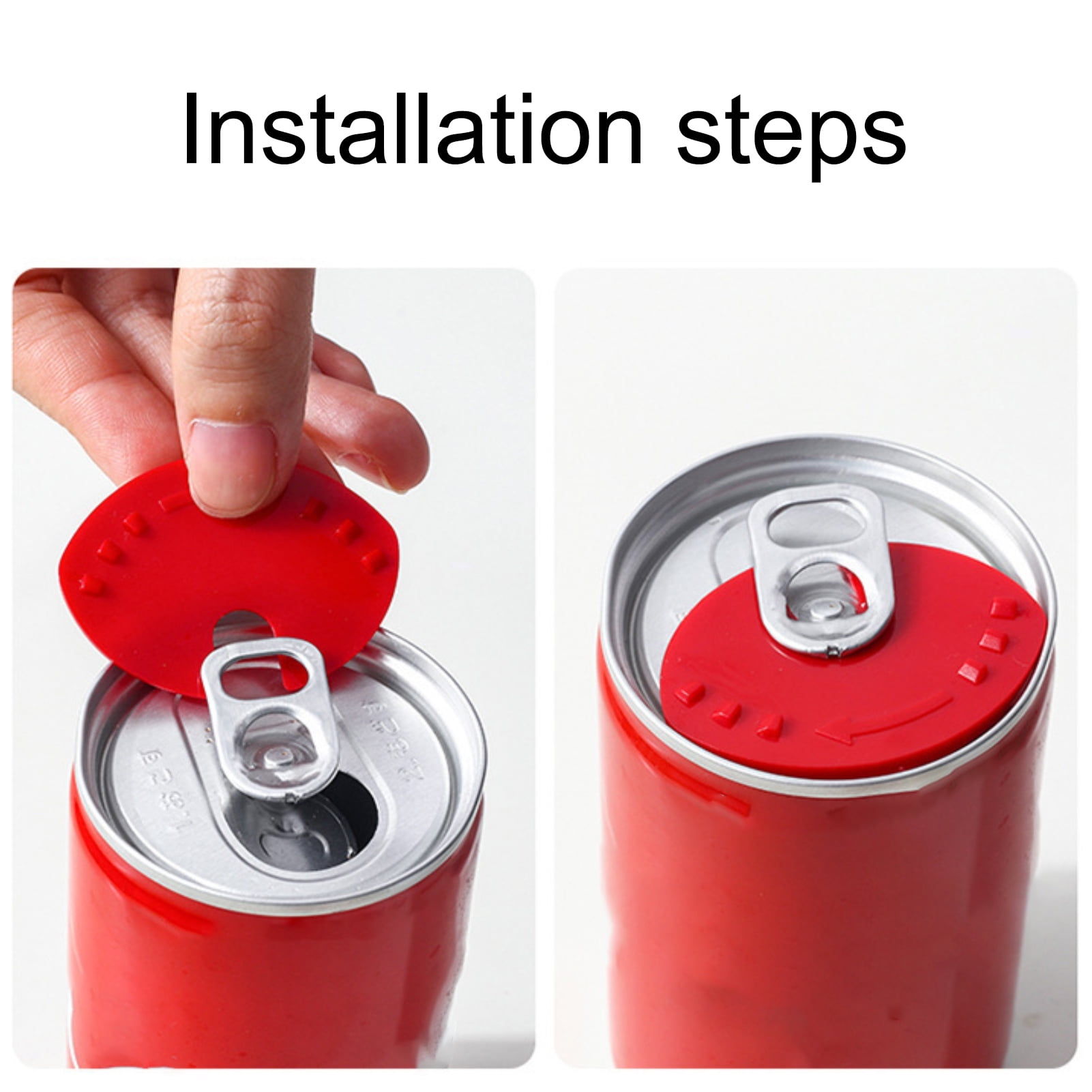 6Pcs Can Cover Anti-slip Bumps Portable Anti-flying Dust PP Top Lid ...