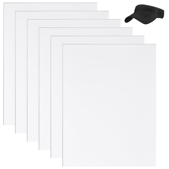 6Pcs Cap Brim Insert Rectangle Baseball Cap Visor Insert Plastic Hat ...