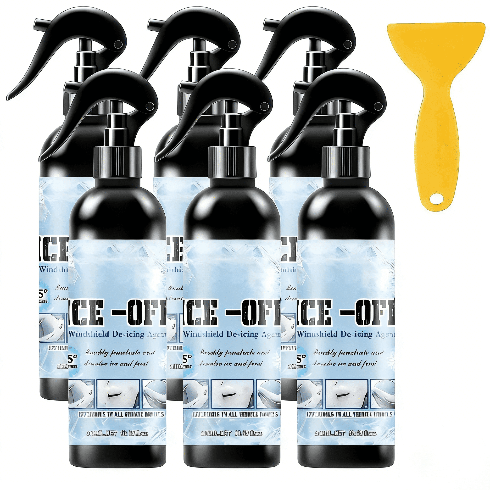 6Pcs 10.15 oz Car De-Icing Spray for Cars,Ensures Clear Visibility for ...