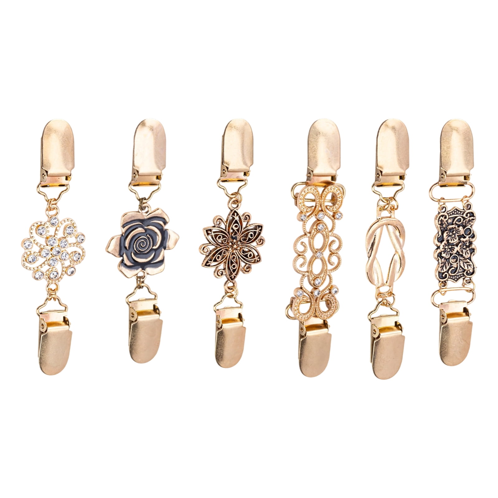 6Pcs Cardigan Clip for Women Cardigan Shawl Scarf Collar Clips Sweater ...