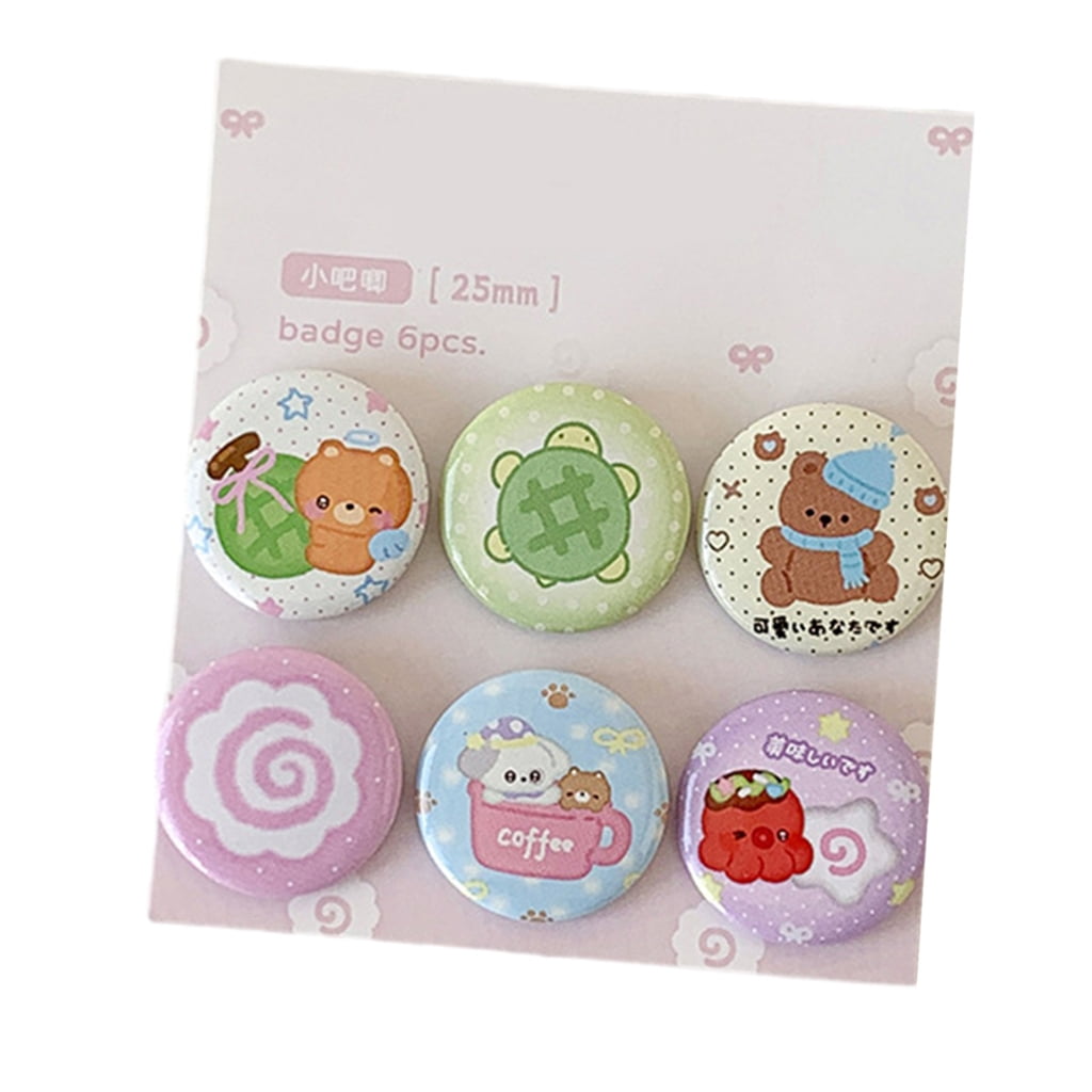 6Pcs Cartoon Enamel Pins Metal Badges Pins Bag Decoration Accessories ...