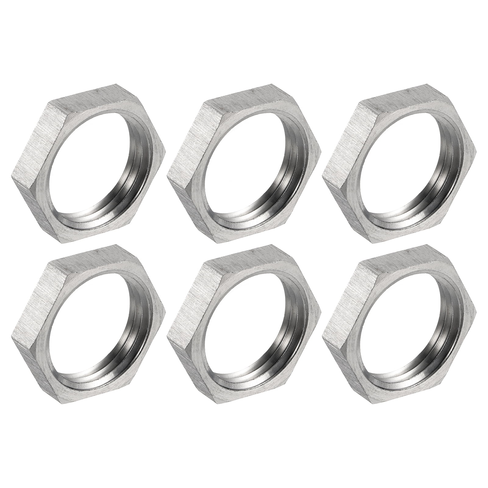 6Pcs Cast Pipe Fitting Hex Locknut, 304 Stainless Steel Hex Lock Nut ...